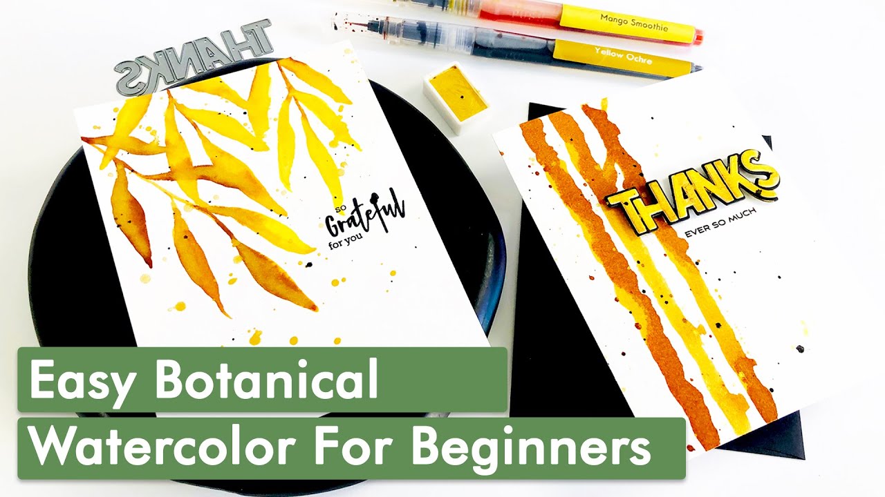 Easy Freehand Botanical Watercolor Tutorial for Beginners - YouTube