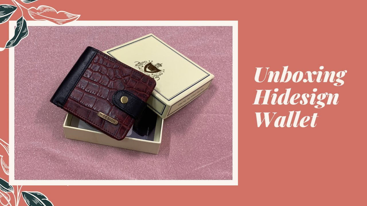 Unboxing Hidesign wallet - Men Red & Black Crocodile Skin Textured Two ...