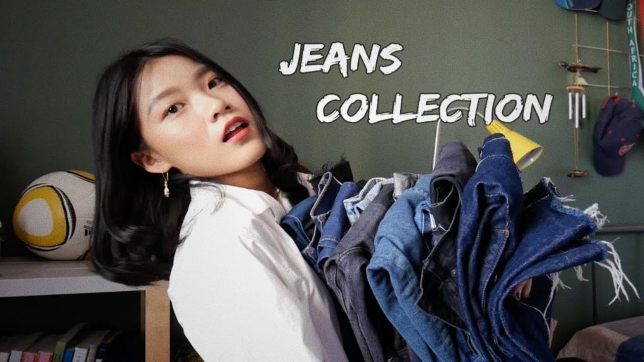 10条牛仔裤合集 | 用旧衣服搭配不同版型牛仔裤 | Jeans Collection | vivamelody - YouTube