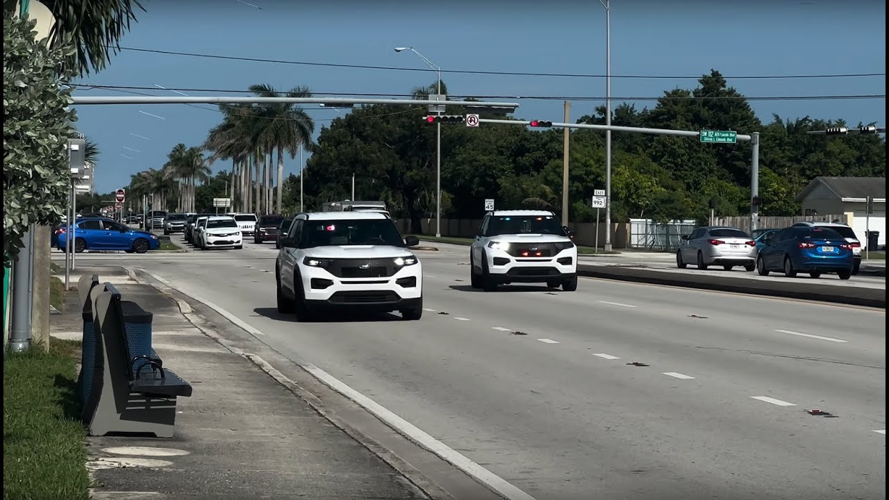 Miami-Dade Police Unmarked SUV Responding Code 3. - YouTube