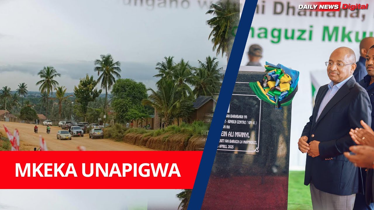 BARABARA YA KIBADA–MWASONGA–KIMBIJI KUWEKWA MKEKA MWINYI AWEKA JIWE LA ...