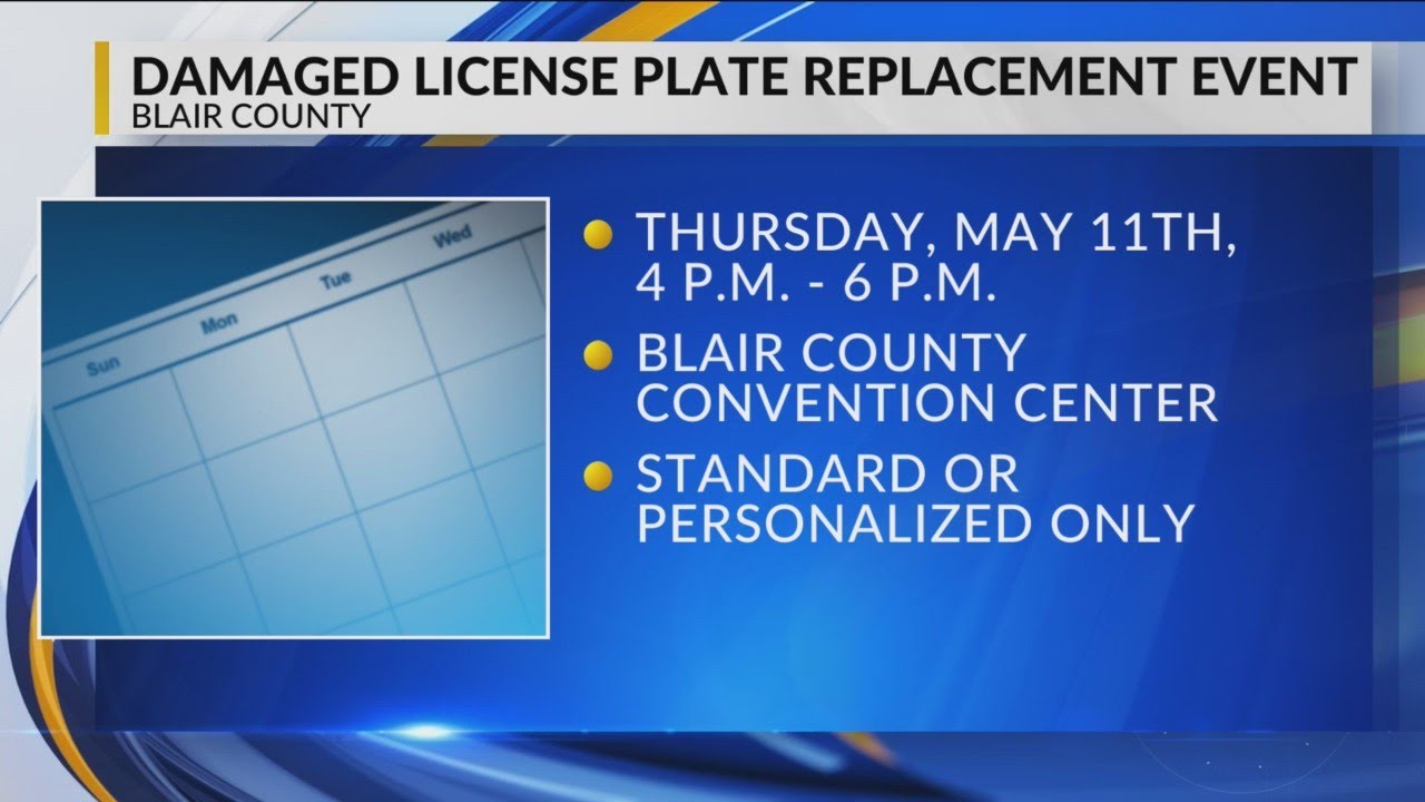 Altoona hosting damaged license plate replacement event - YouTube