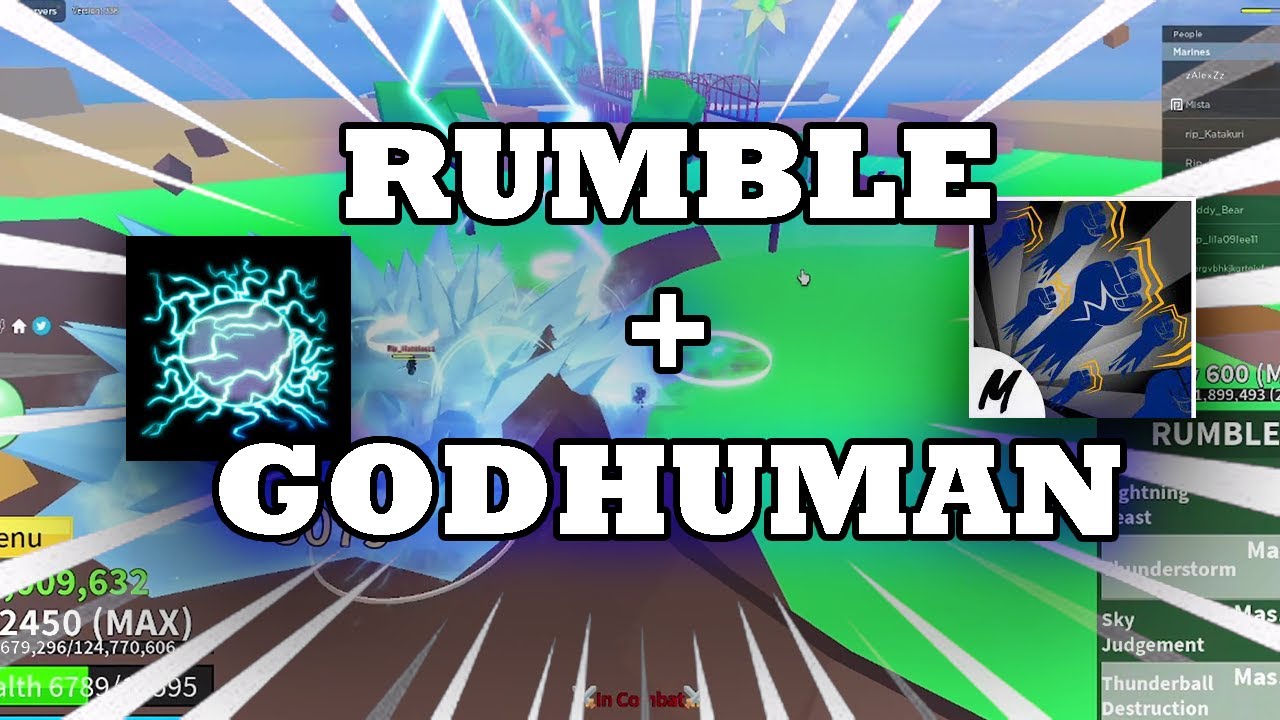 『Rumble + Godhuman + Fishman V4』Bounty hunting- Road To 10M | Blox ...