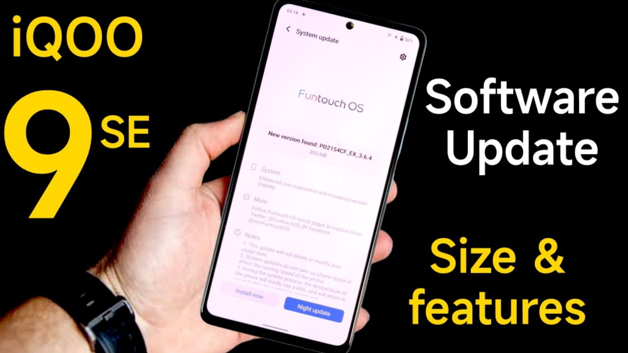 iQOO 9 SE Software Update Size & features 1st Update received 🔥🔥🔥 - YouTube