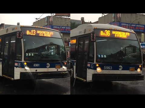 MTA NYC Bus NovaBus LFS/LFSA #8361/5963 Bx13/Bx36 - YouTube