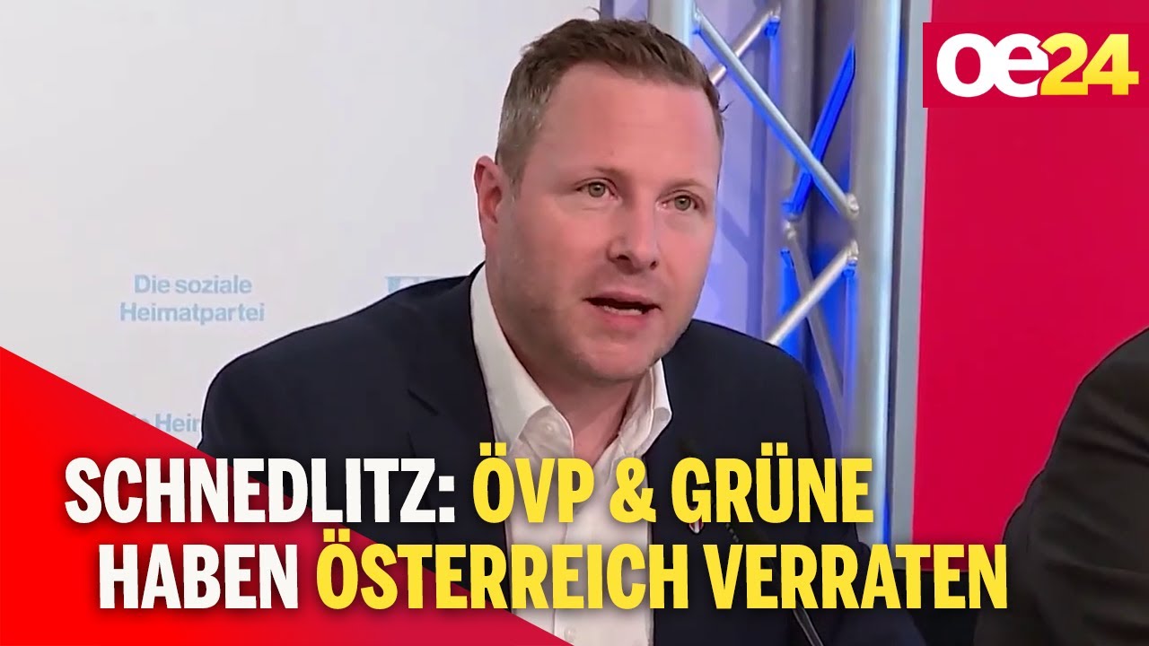 FPÖ-Schnedlitz: ÖVP & Grüne haben Österreich verraten - YouTube
