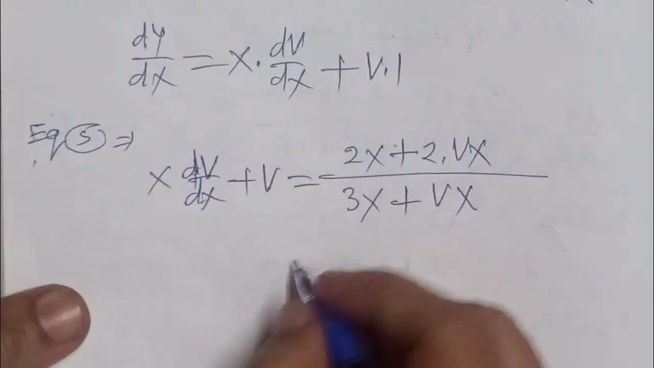 Solve dy/dx=(2x+2y-2)/(3x+y-5) - YouTube