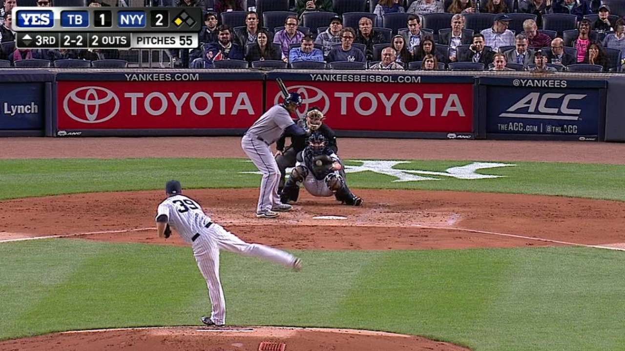 TB@NYY: Whitley gets Loney looking to end frame - YouTube