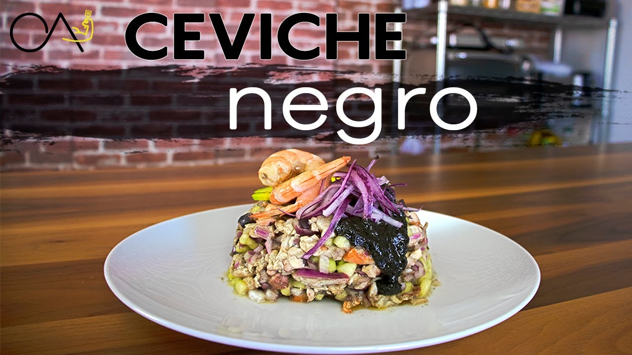 CEVICHE DE CAMARON Y PULPO EN SALSA NEGRA DE HABANERO - YouTube