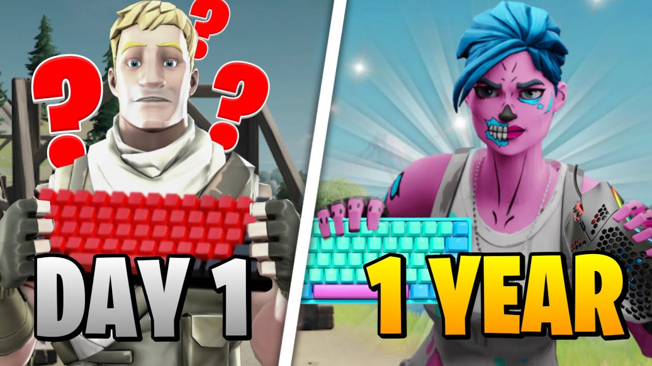 1 YEAR Fortnite Keyboard and Mouse Progression! (VERY DIFFICULT) - YouTube