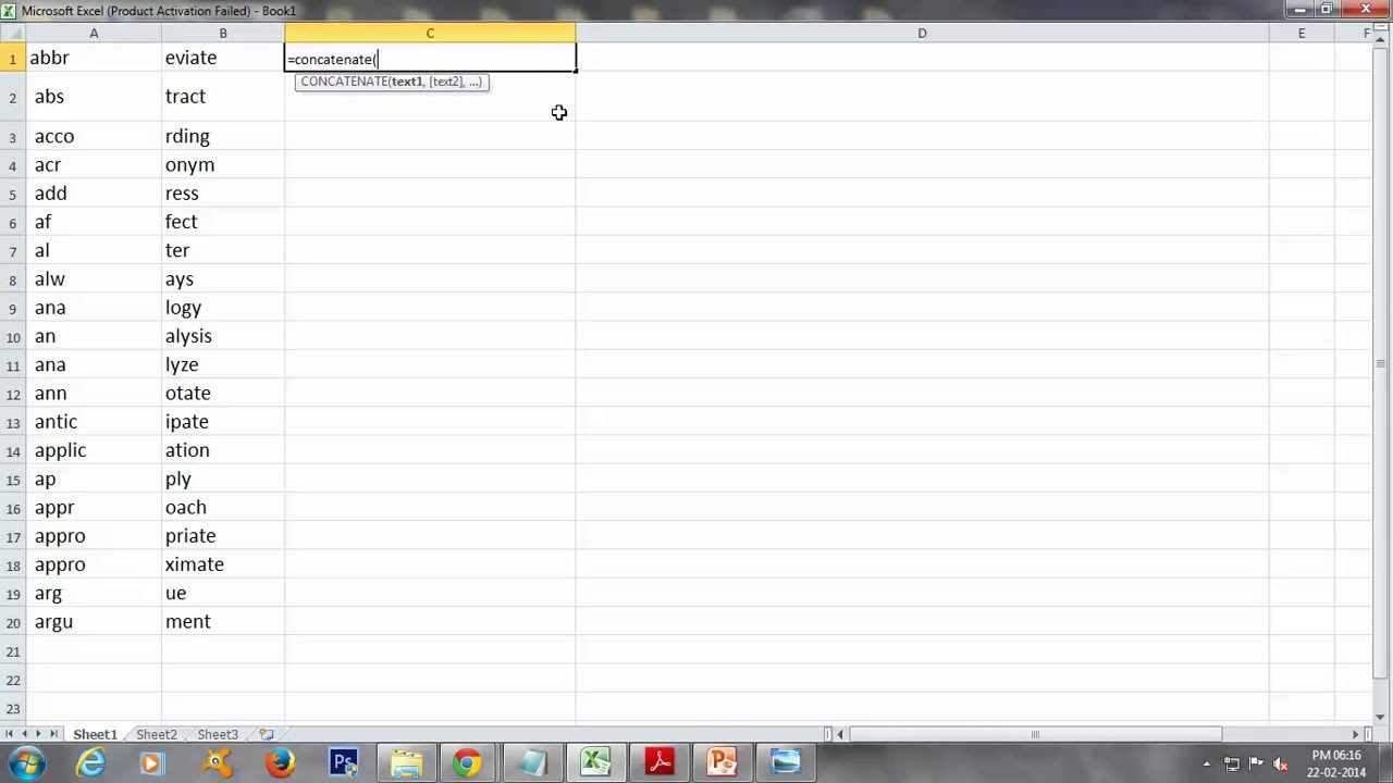 How To Use Concatenate Function In Microsoft Excel Youtube 7089