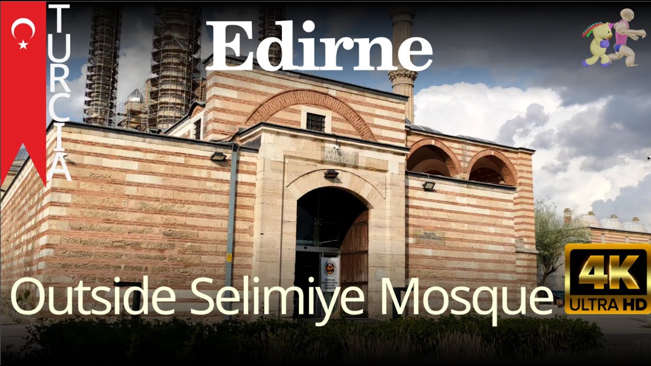 Walking Selimiye Meydanı & Moscheea Selimiye ~ Edirne ~ 🇹🇷 Turcia ...
