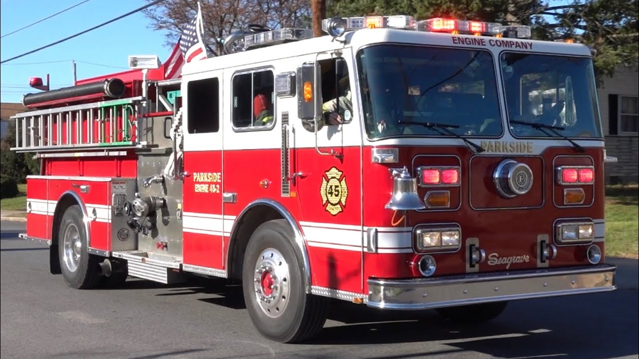 Parkside Fire Company Engine 45-2 Responding 12/9/22 - YouTube