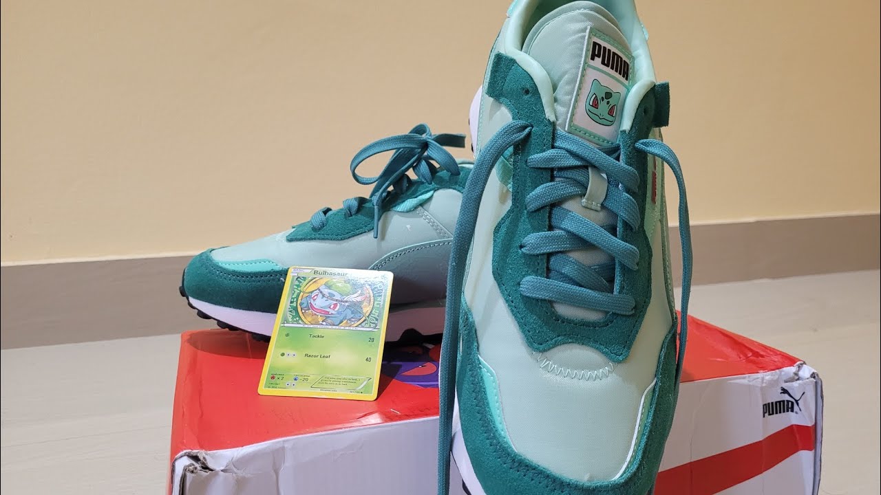 Unboxing the Limited Edition Puma x Pokemon Bulbasaur Shoes ( in ...