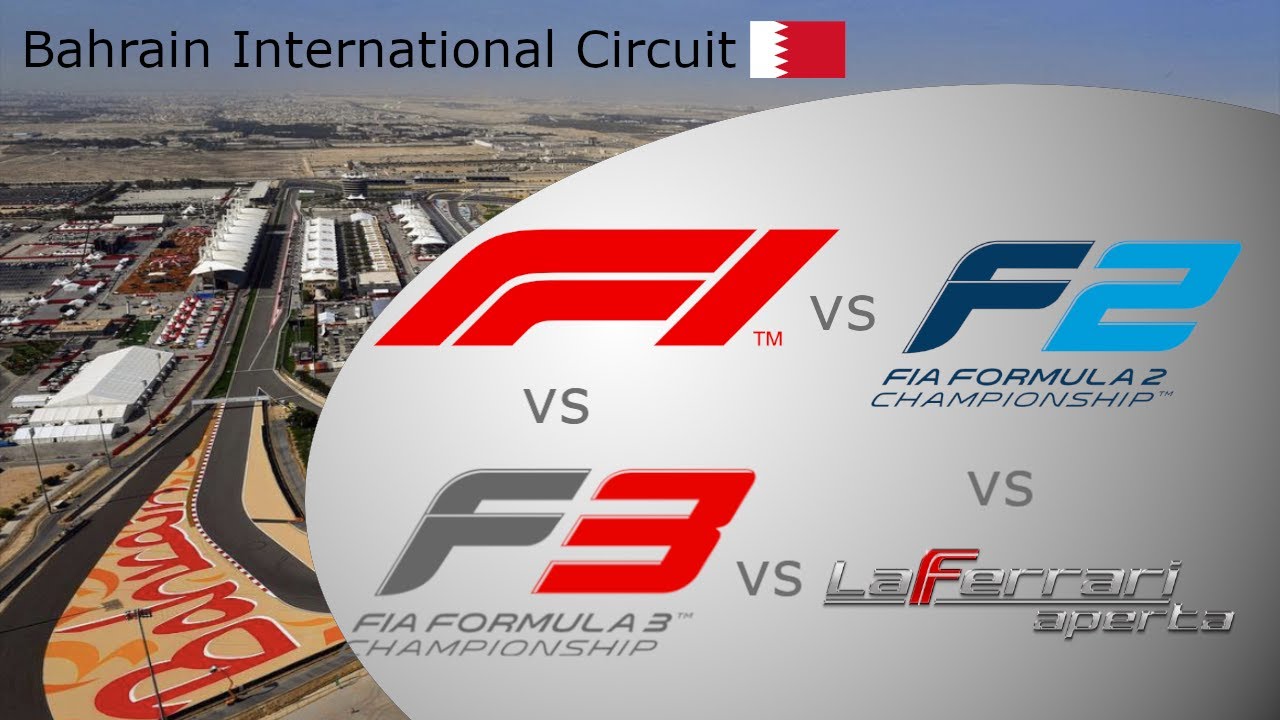 F1 vs F2 vs F3 vs Street Car - Bahrain - YouTube