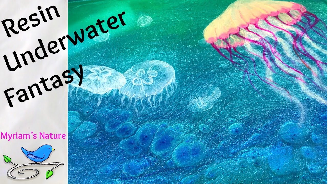 92] Painting on RESIN - Fantasy Jellyfish Collab with Sharon Lindley ...