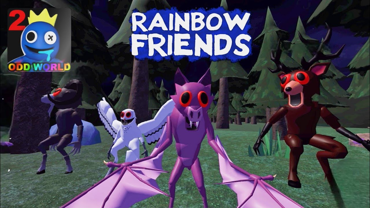Playing As Hungry Deer Owl Ram And Bat In Rainbow Friends 2 Full ...