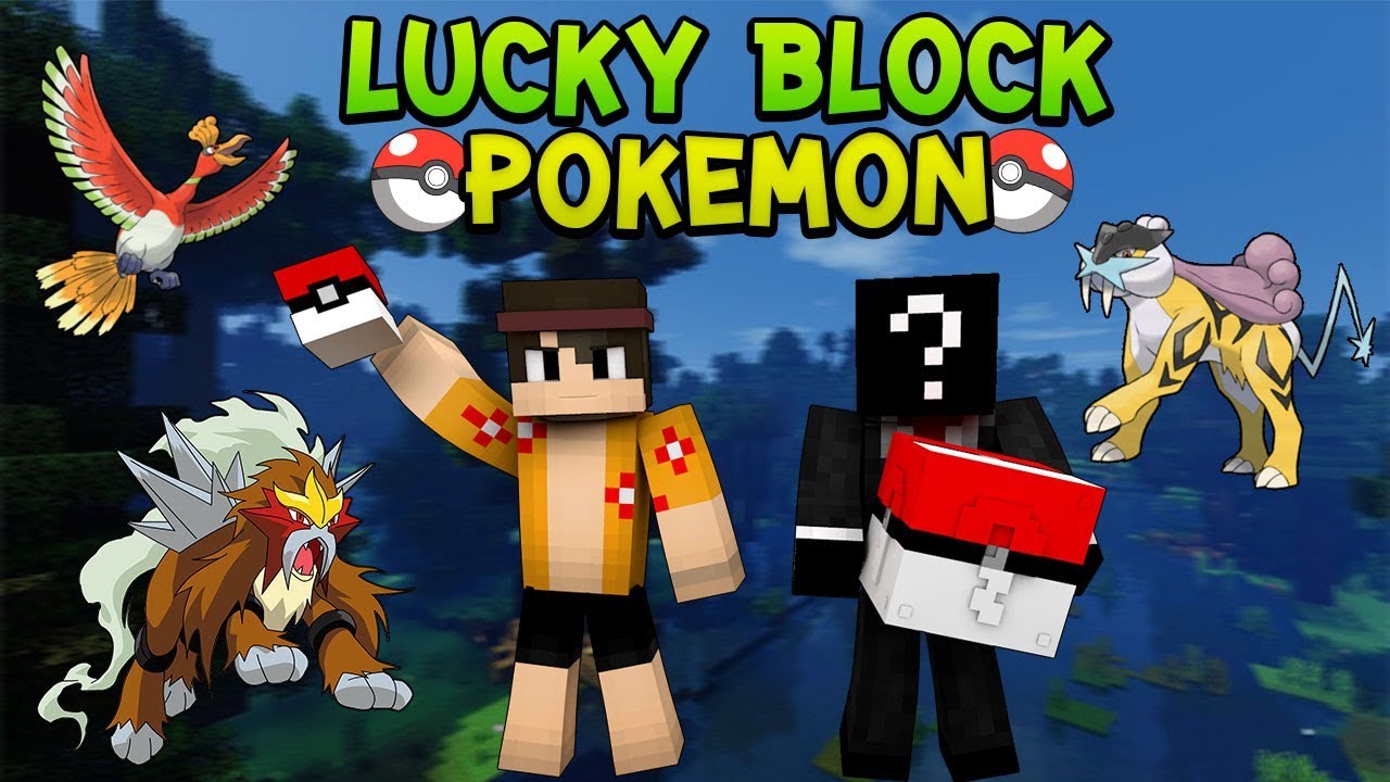 เปิดได้ Legendary 3 ตัว Minecraft #1 Lucky Block PokeMon PVP - YouTube