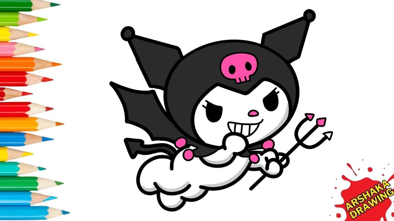 Drawing Cute Kuromi Halloween Easy Step by Step | How to Draw Sanrio ...