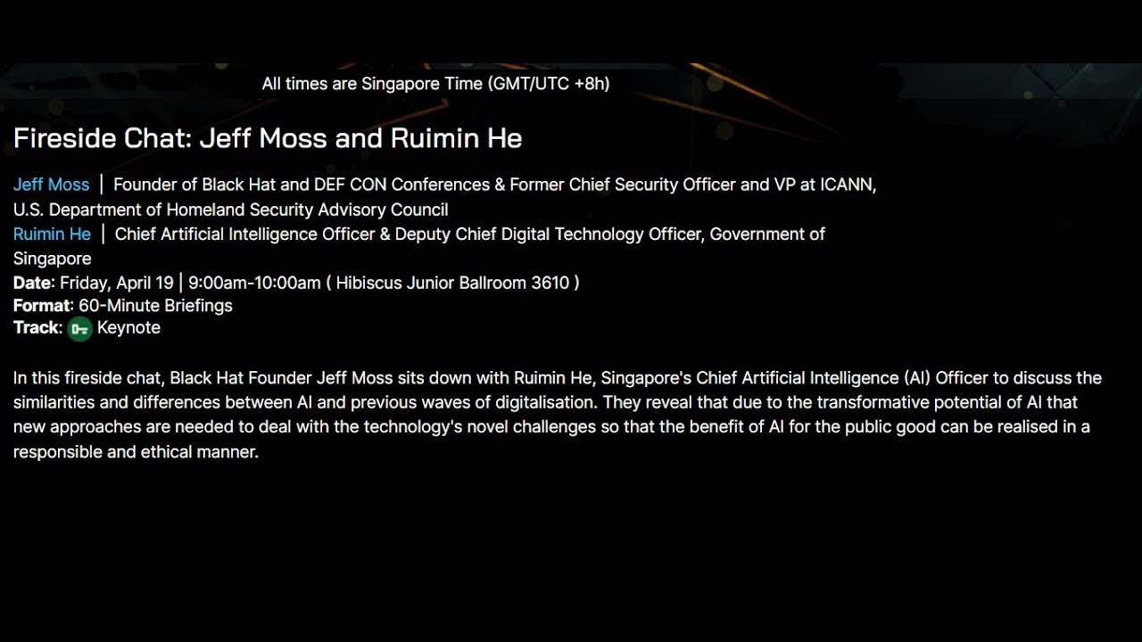 Fireside Chat: Jeff Moss and Ruimin He - YouTube