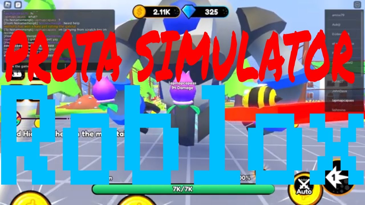 Playing Roblox Prota simulater - YouTube