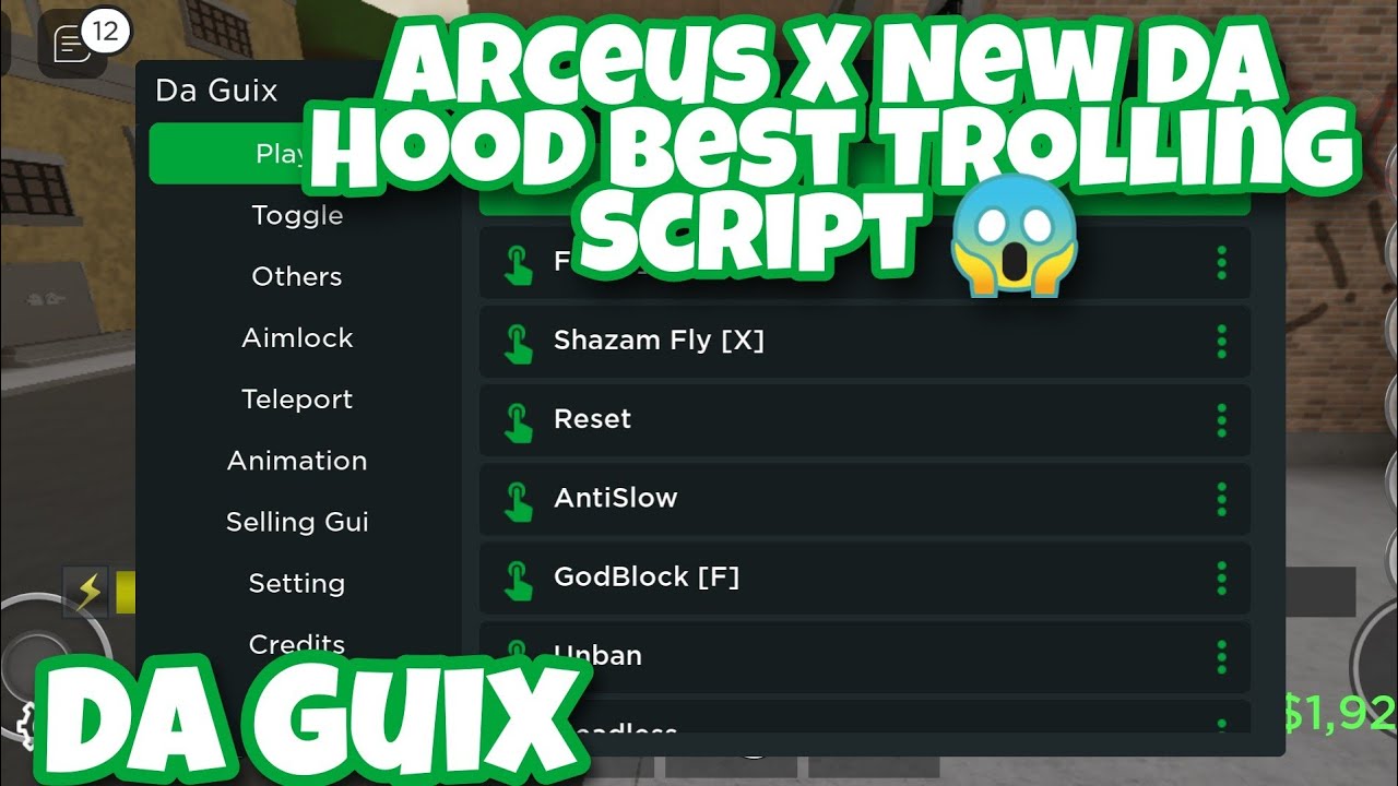 Arceus X New Da Hood Best Trolling Script 😱 - YouTube