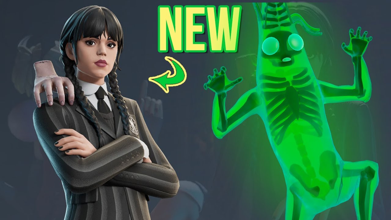 NEW WEDNESDAY ADDAMS Skin in Fortnite! 👻 Final Peel + SUPER RARE 900 ...