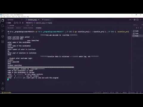 C programming project --- Election commission #cprogramming#coding # ...