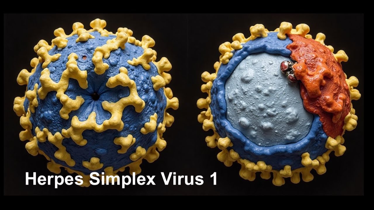 Herpes Simplex Virus 1 (HSV-1) [DNA, Enveloped, Double-stranded ...