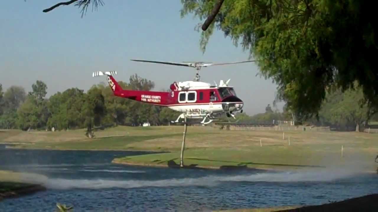 Fire Department Helicopters Getting Water in Brea to Fight Carbon ...