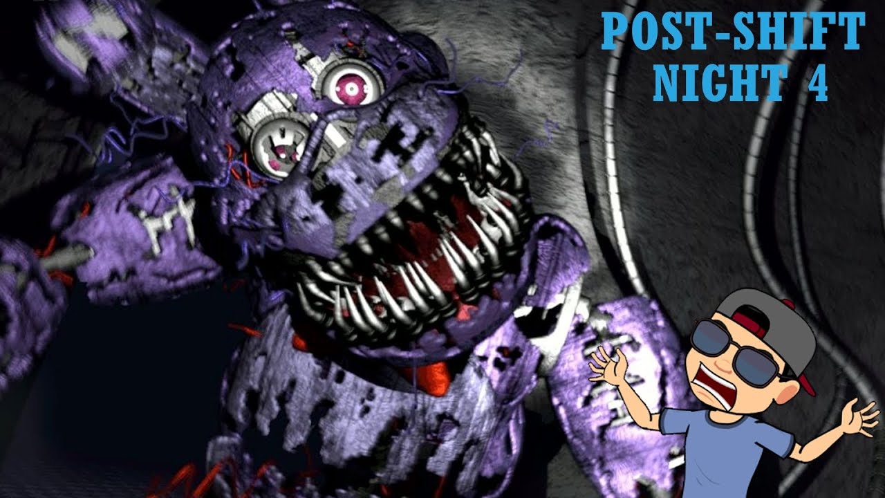 NOCHE 4 DE POST-SHIFT | NIGHT 4 | FNAF 4 | FNAF FAN GAME 2018 | - YouTube