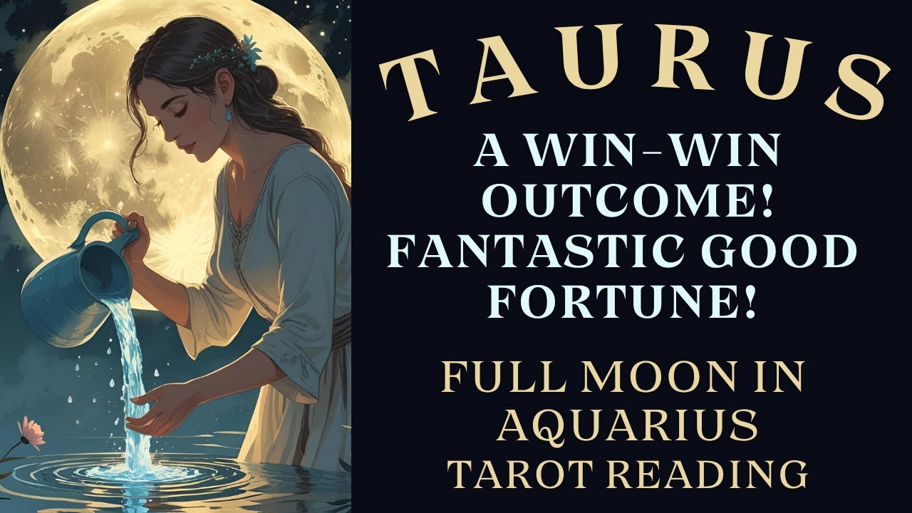 TAURUS ~ A WIN WIN OUTCOME! FANTASTIC GOOD FORTUNE! ~ FULL MOON IN ...