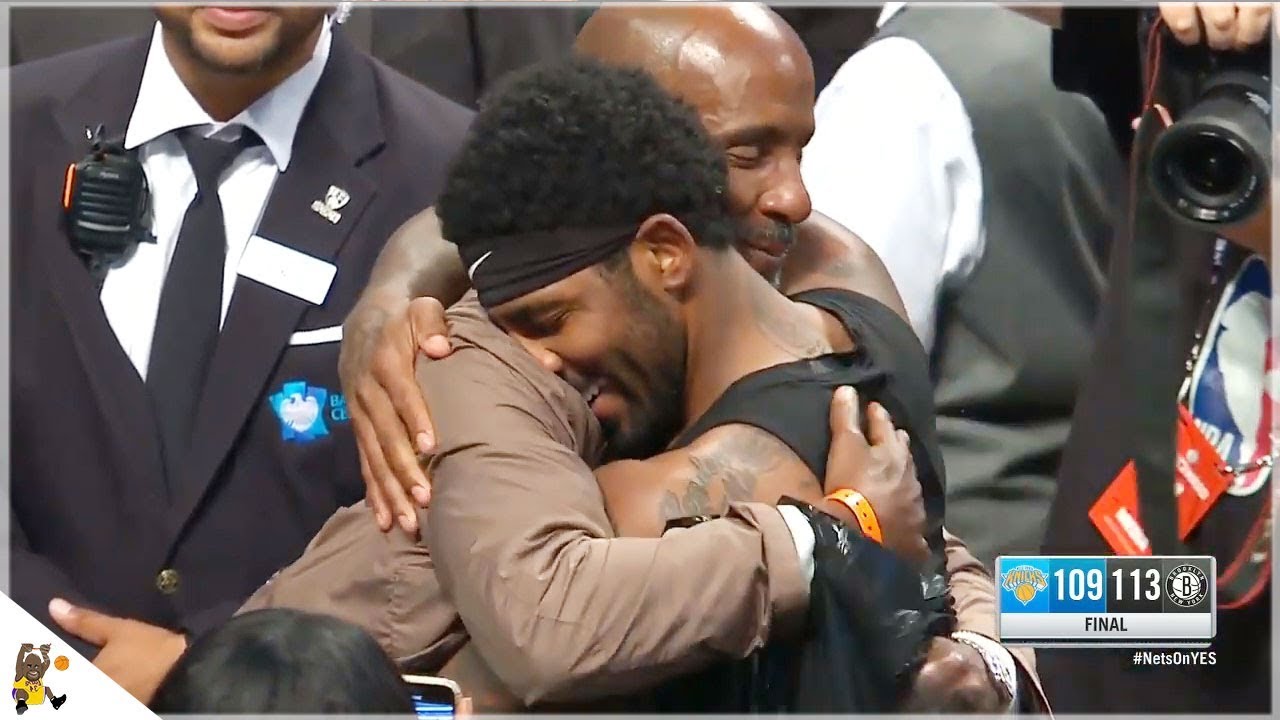 Kyrie Irving Shares EMOTIONAL Moment With His Dad After FIRST WIN WITH ...