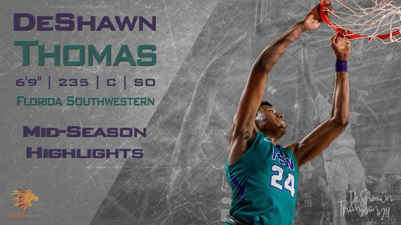 DeShawn Thomas | FSW | 6'9" 235 | SO | C | Mid-Season Highlights - YouTube