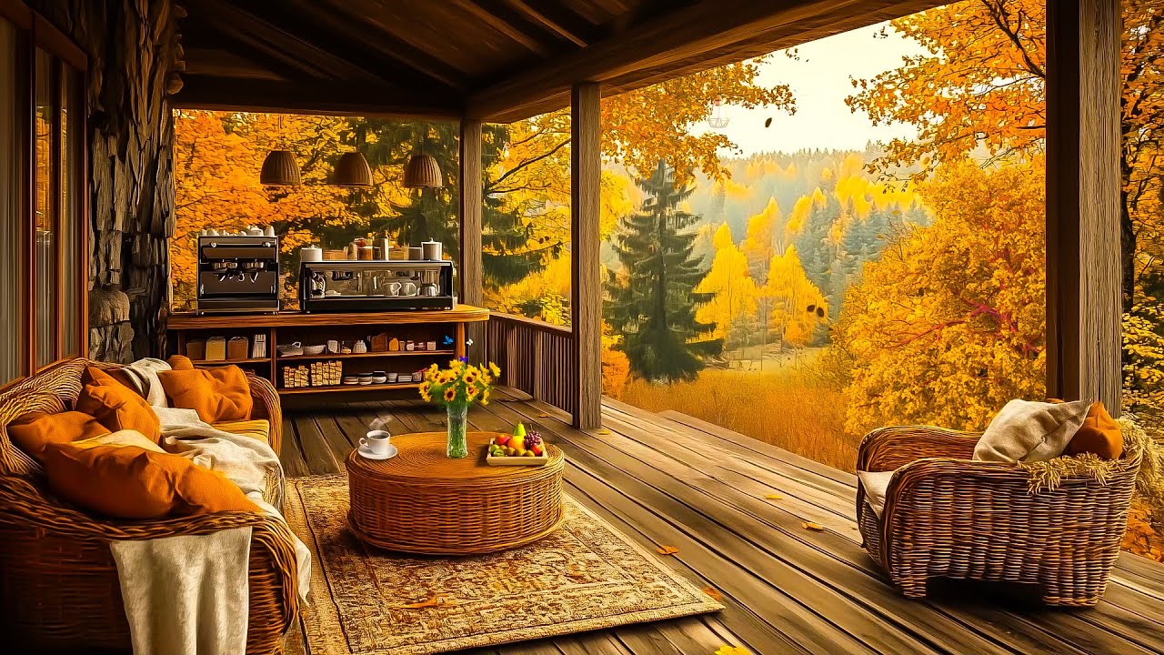 Stress Relief with Smooth Fall Jazz Music 🍂 Warm Jazz Instrumental ...