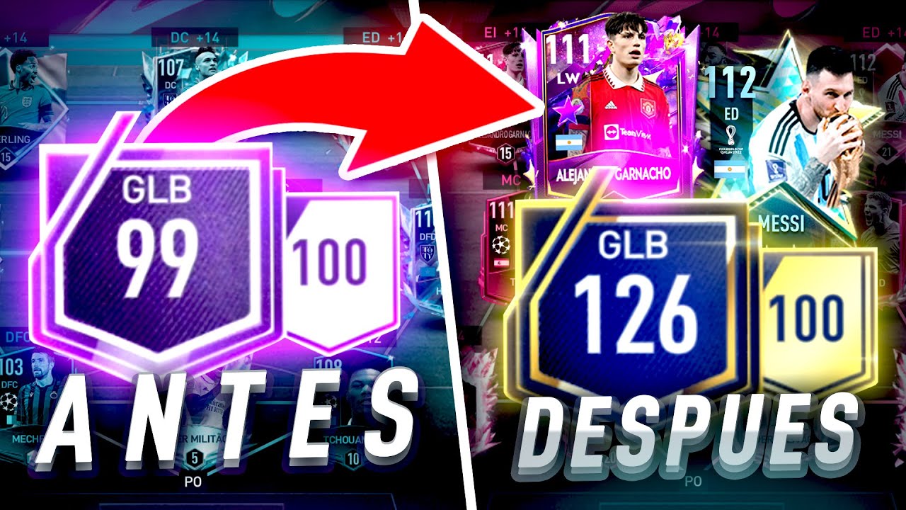 😱 SUBI MUCHO EL GRL DE FIFA 23 MOBILE !!! GARNACHO Y MESSI EN LA CUENTA ...