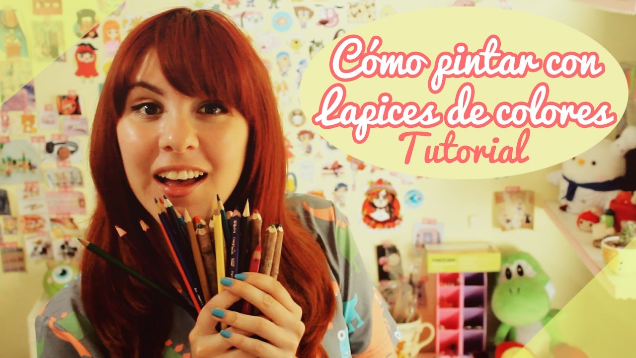 【Cómo pintar con lápices de colores】TUTORIAL By Piyoasdf - YouTube