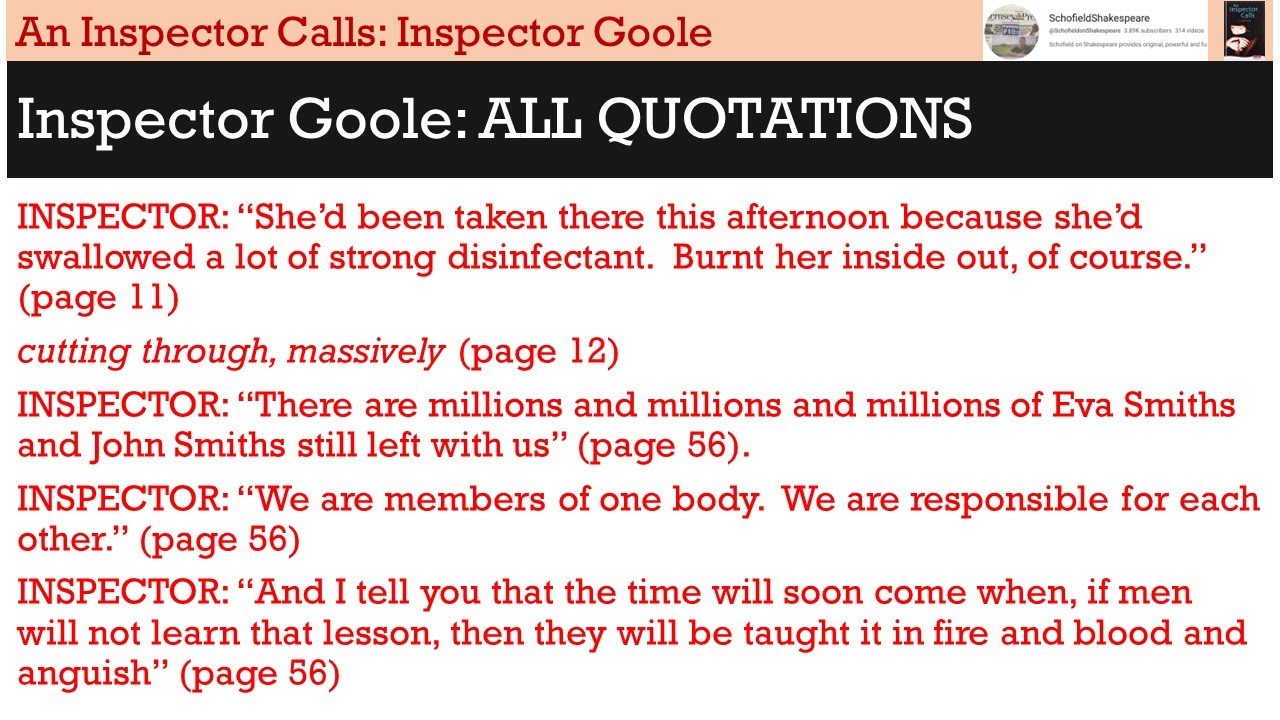 Inspector Goole: Nailing an Inspector Calls - YouTube