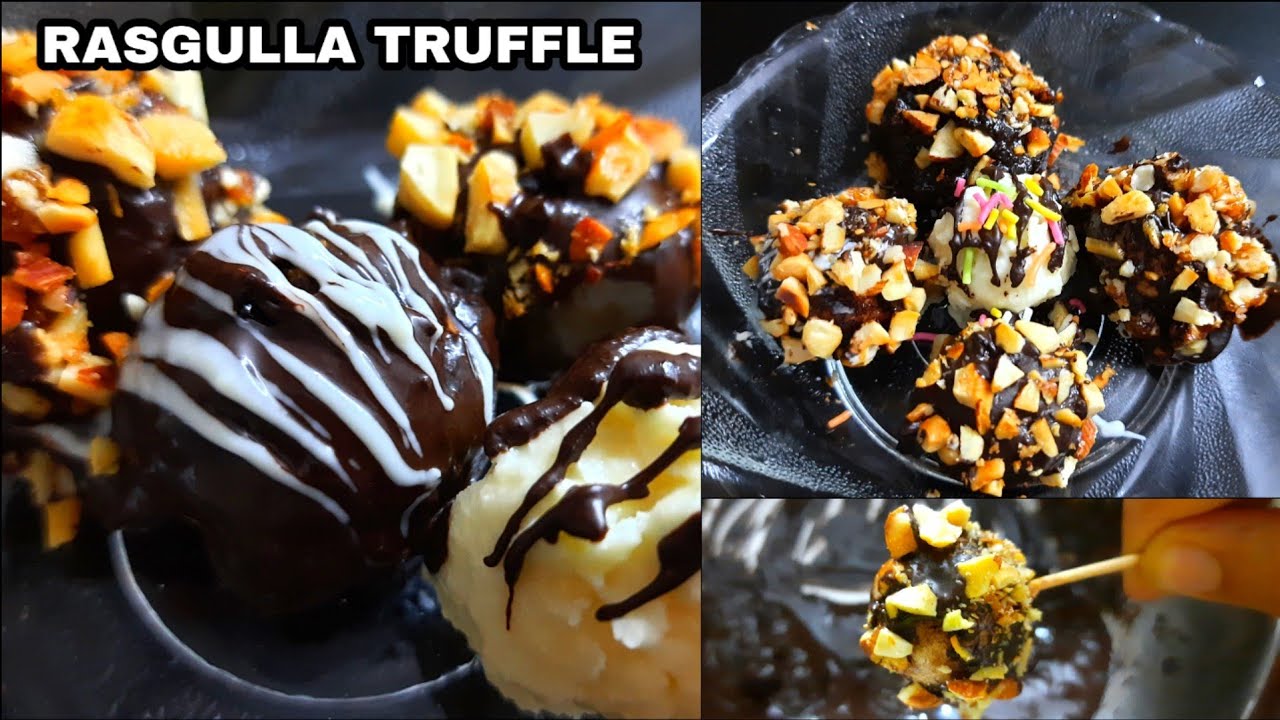 CHOCOLATE RASGULLA POPS | RASGULLA TRUFFLE | QUICK FUSION DESSERT ...