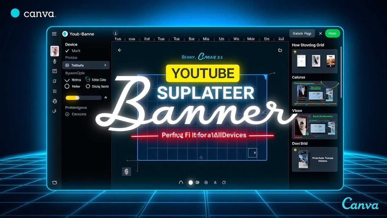 how to create youtube channel banner in canva | youtube banner ...