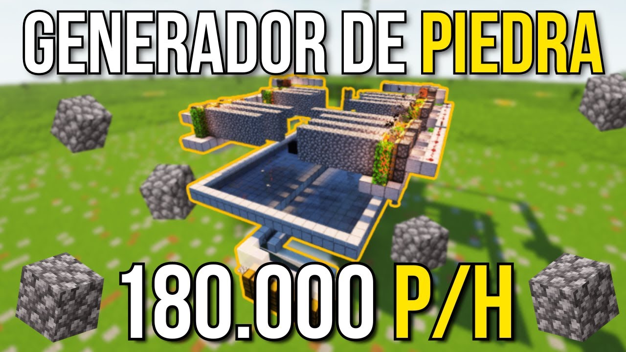 GENERADOR de PIEDRA FÁCIL 1.20 - 1.21.X | 180.000 POR HORA | MINECRAFT ...