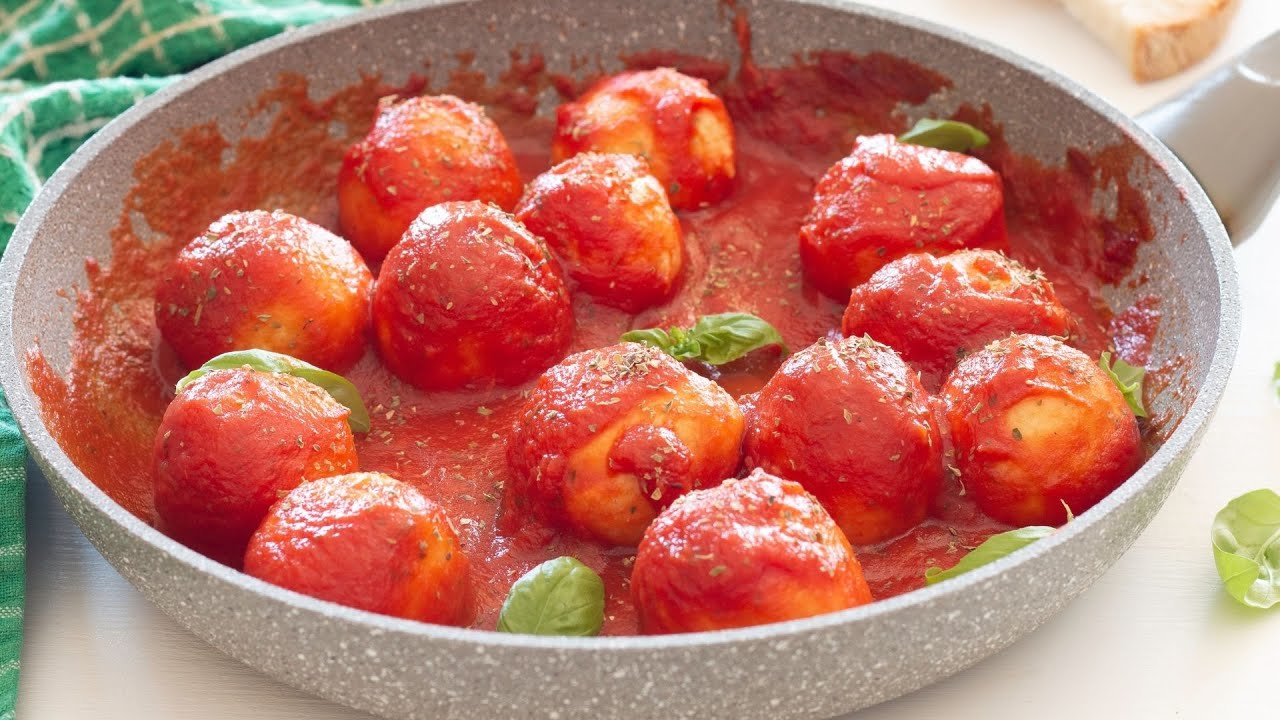 POLPETTE DI RICOTTA AL POMODORO - Facili e gustose! - YouTube