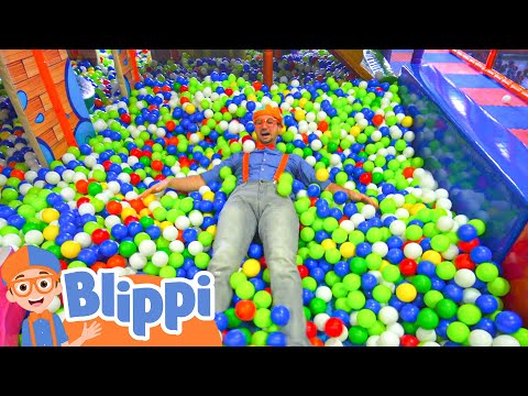 Blippi Visits Indoor Play Place (LOL Kids Club) Part 1 | Educational Videos for Kids