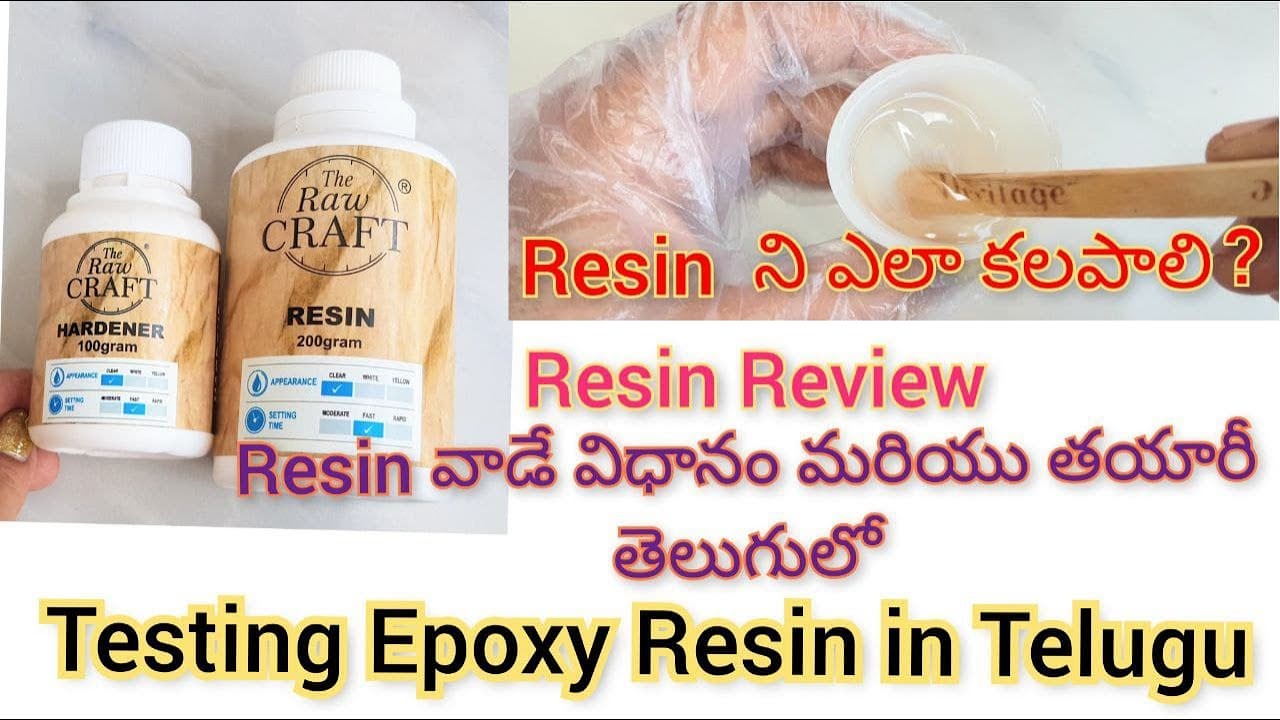 How to mix Resin and use in telugu//టెస్టింగ్ the RawCraft brand Resin ...