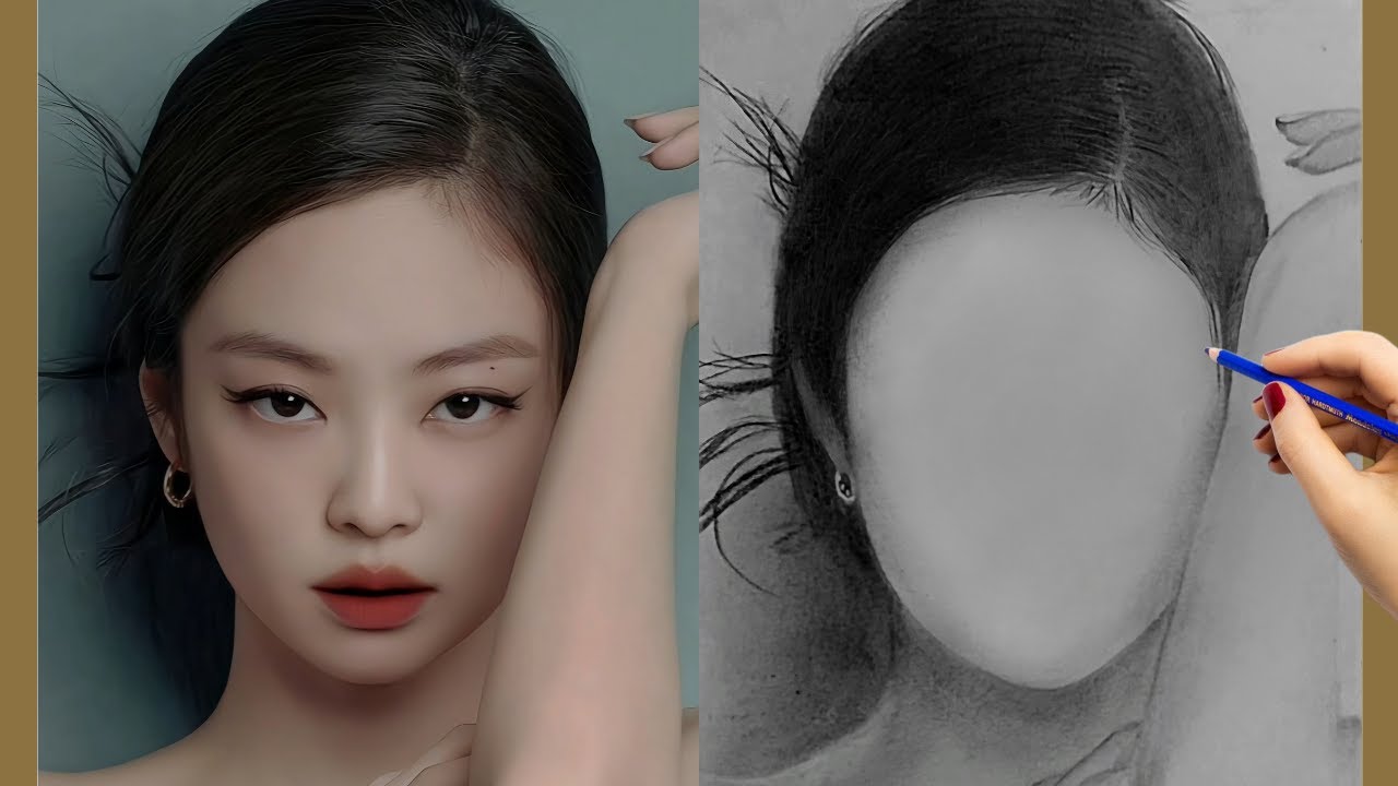 Drawing Jennie from BLACKPINK | Realistic Portrait Art - YouTube