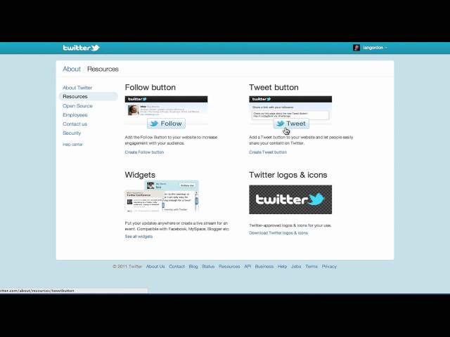 Official Twitter Follow Button
