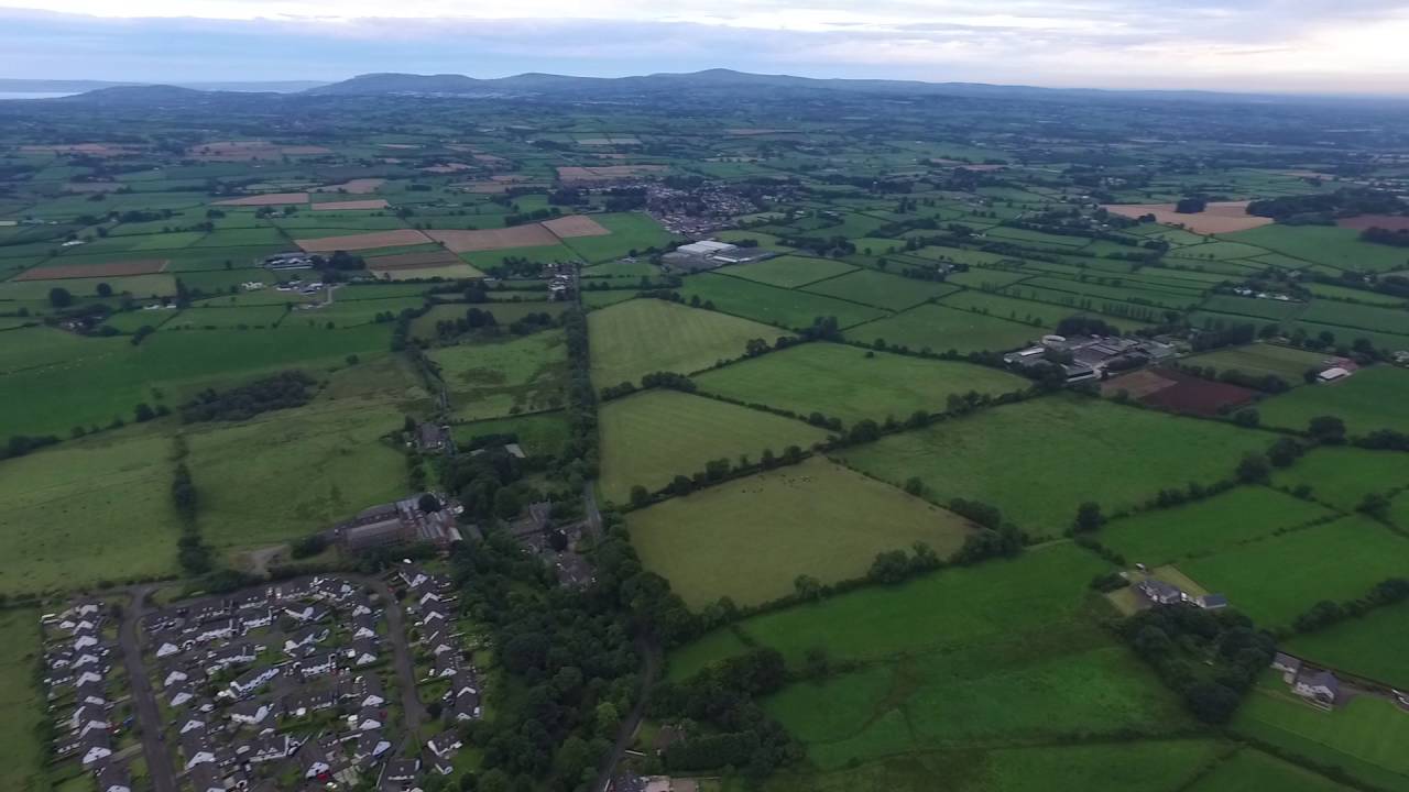Burnside, Doagh from the air - YouTube