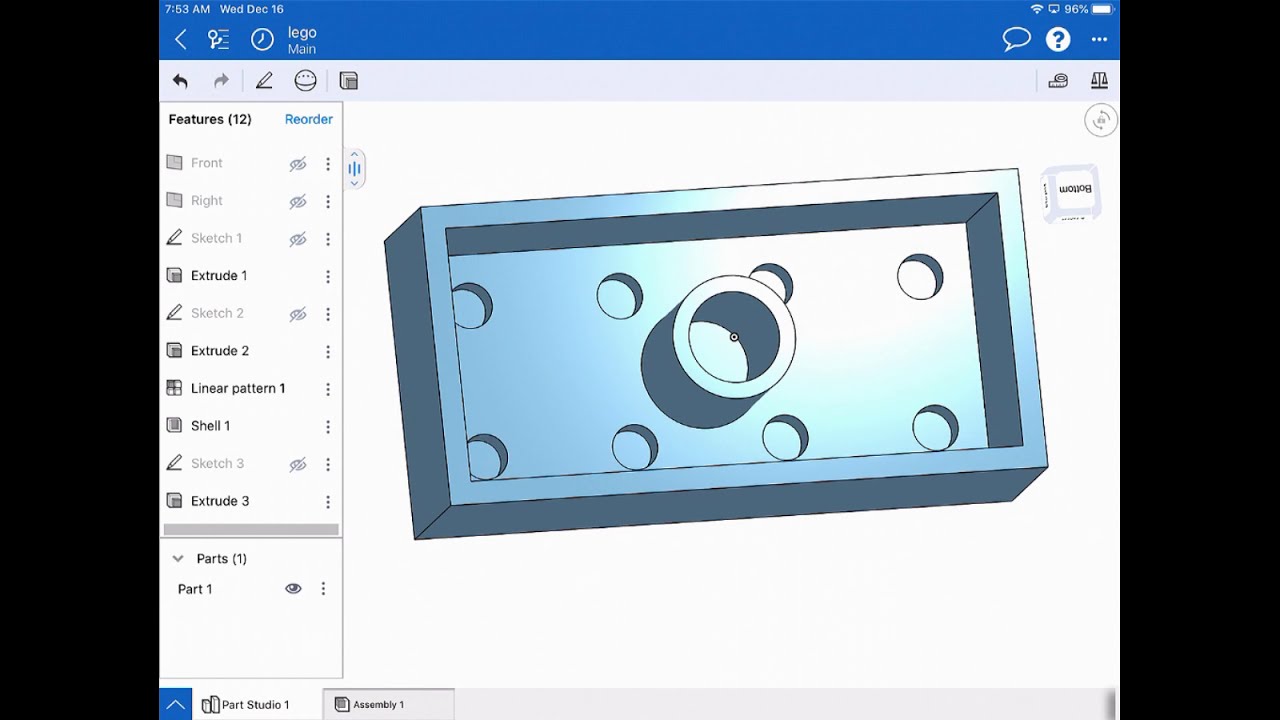 Design a LEGO with Onshape App - YouTube