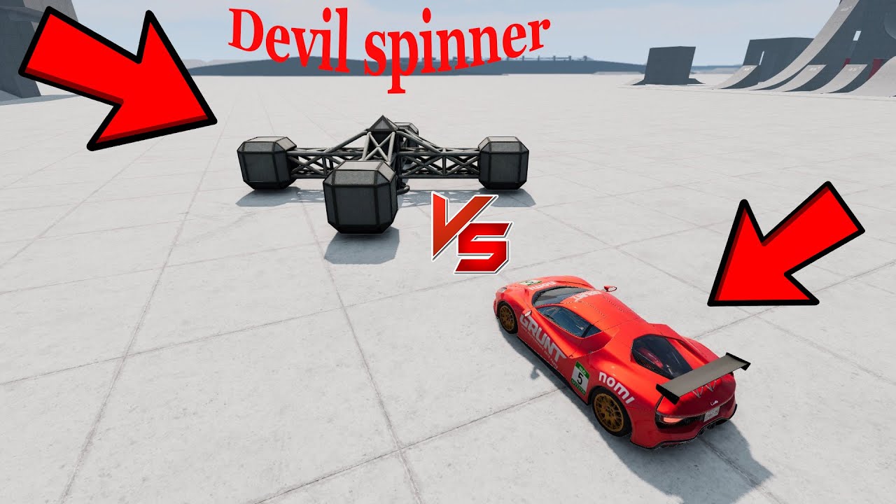 DEVIL SPINNER VS CAR - BeamNG.drive - YouTube