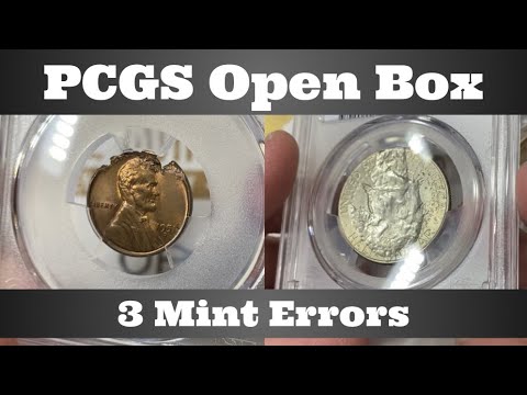 PCGS Open Box - 3 Mint Error Coins - Ragged Clip, Strong Brockage ...